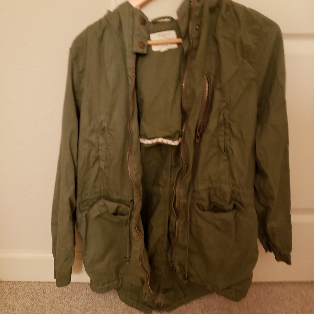 Olive Green Military Style Jacket - Gem